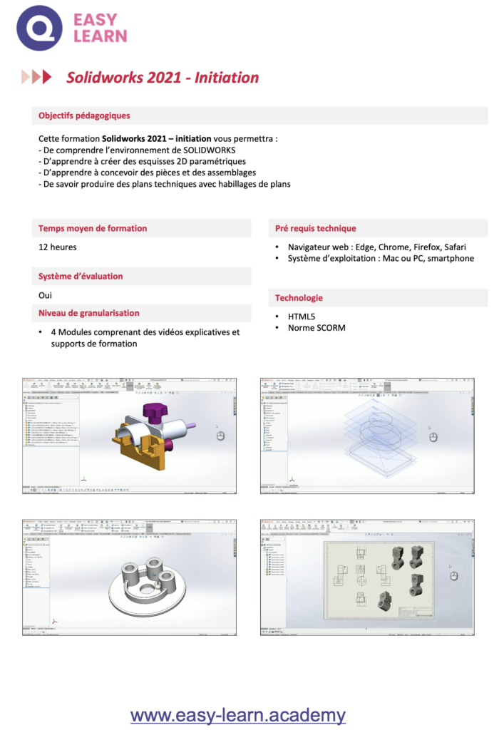 Formation sur Solidworks - Easy Learn