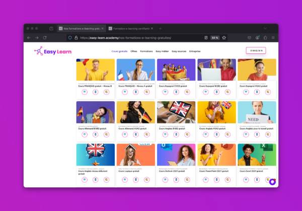 Formations gratuites en ligne - Cours 100% gratuit - Easy Learn